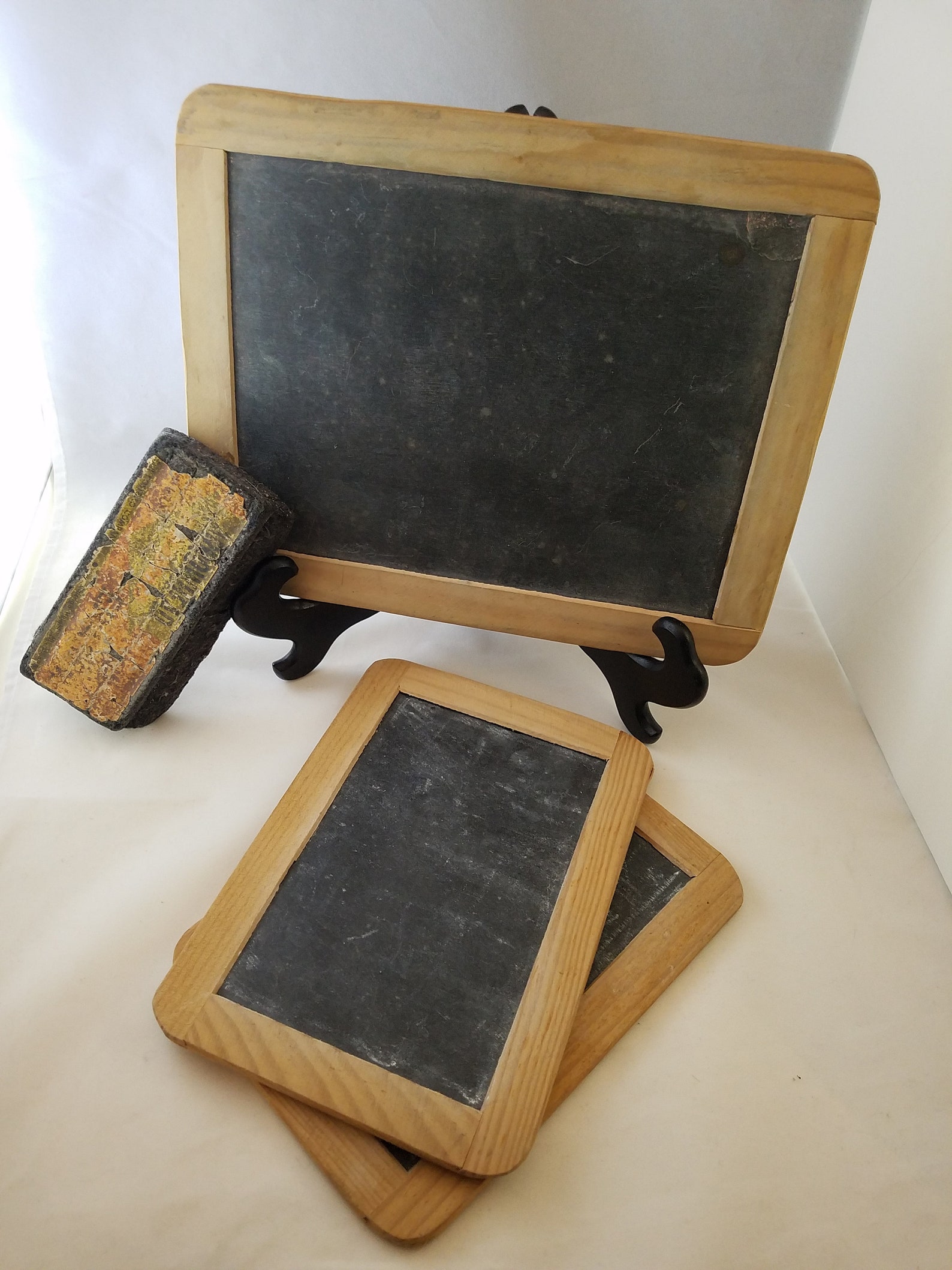 Antique School Slates and Arrowhead Eraser Chalkboard - Etsy