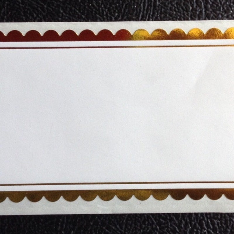 Gold Border Labels - Etsy