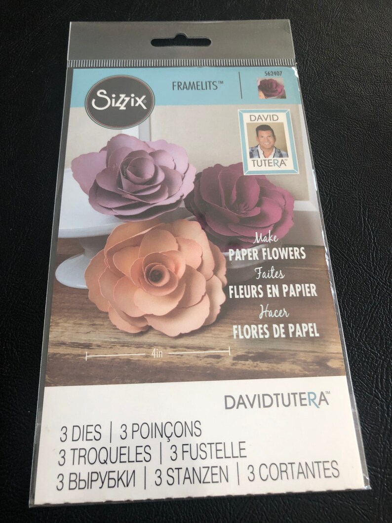 Sizzix Dies Floral Templates Roses Peony Peacock Fan - Etsy