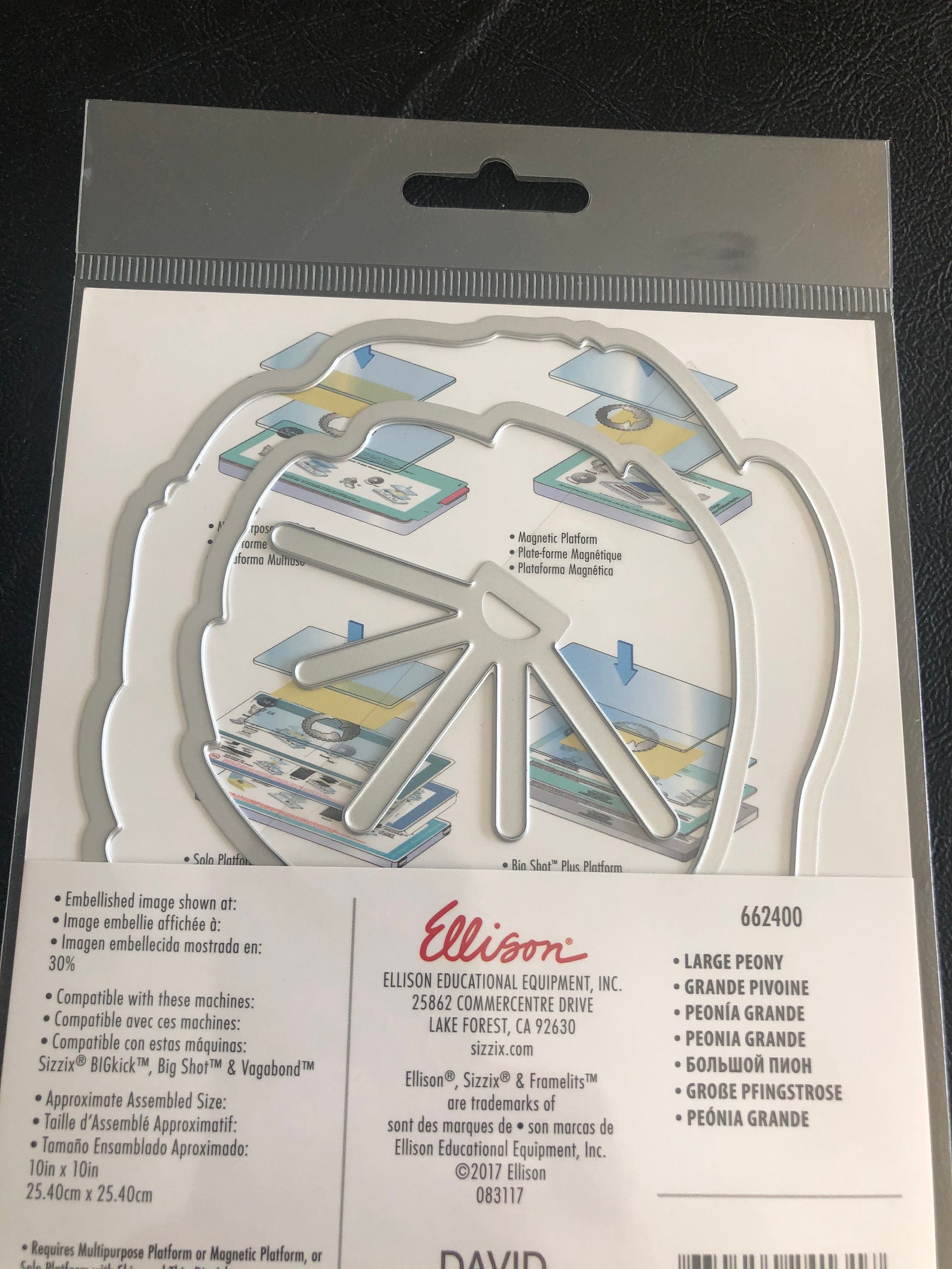 Sizzix Dies Floral Templates Roses Peony Peacock Fan | Etsy