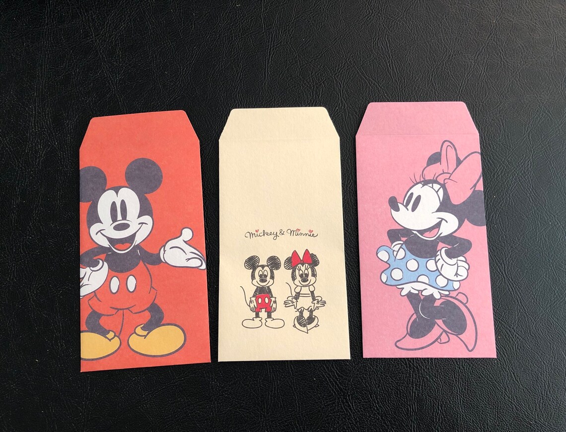 Set of 8 Envelopes Mickey Mouse Minnie Mouse Mini | Etsy