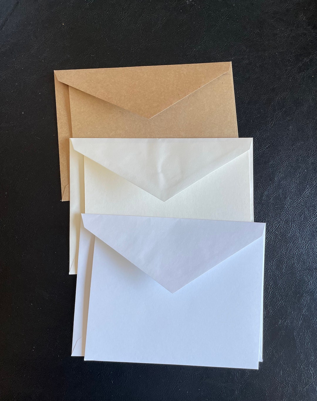 Set of 12 Blank Cards With Matching Envelopes, Cream Cards, White Cards ...