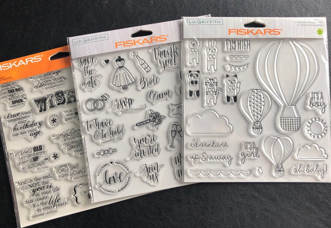 Fiskars Clear Stamps: Birthday, Bridal, Baby Themes - Etsy
