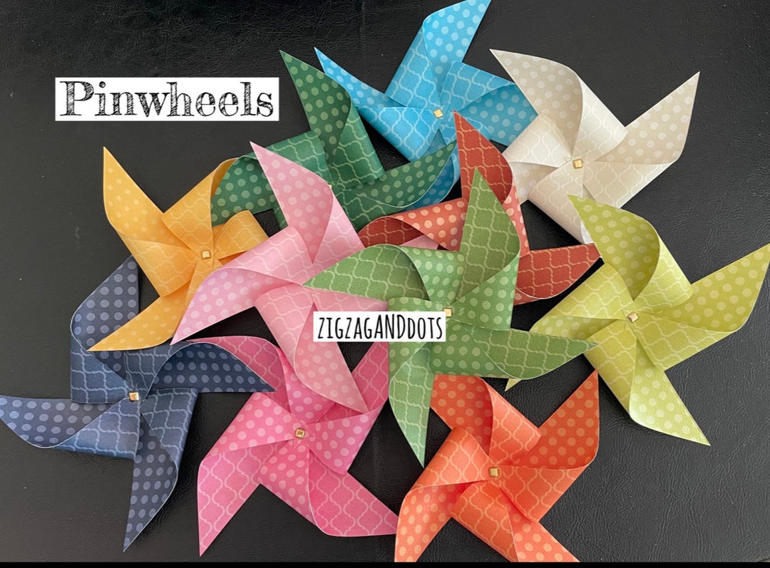 Set of 4 Pinwheels for Birthday Parties, Pinwheel Decorations, Pinwheel ...