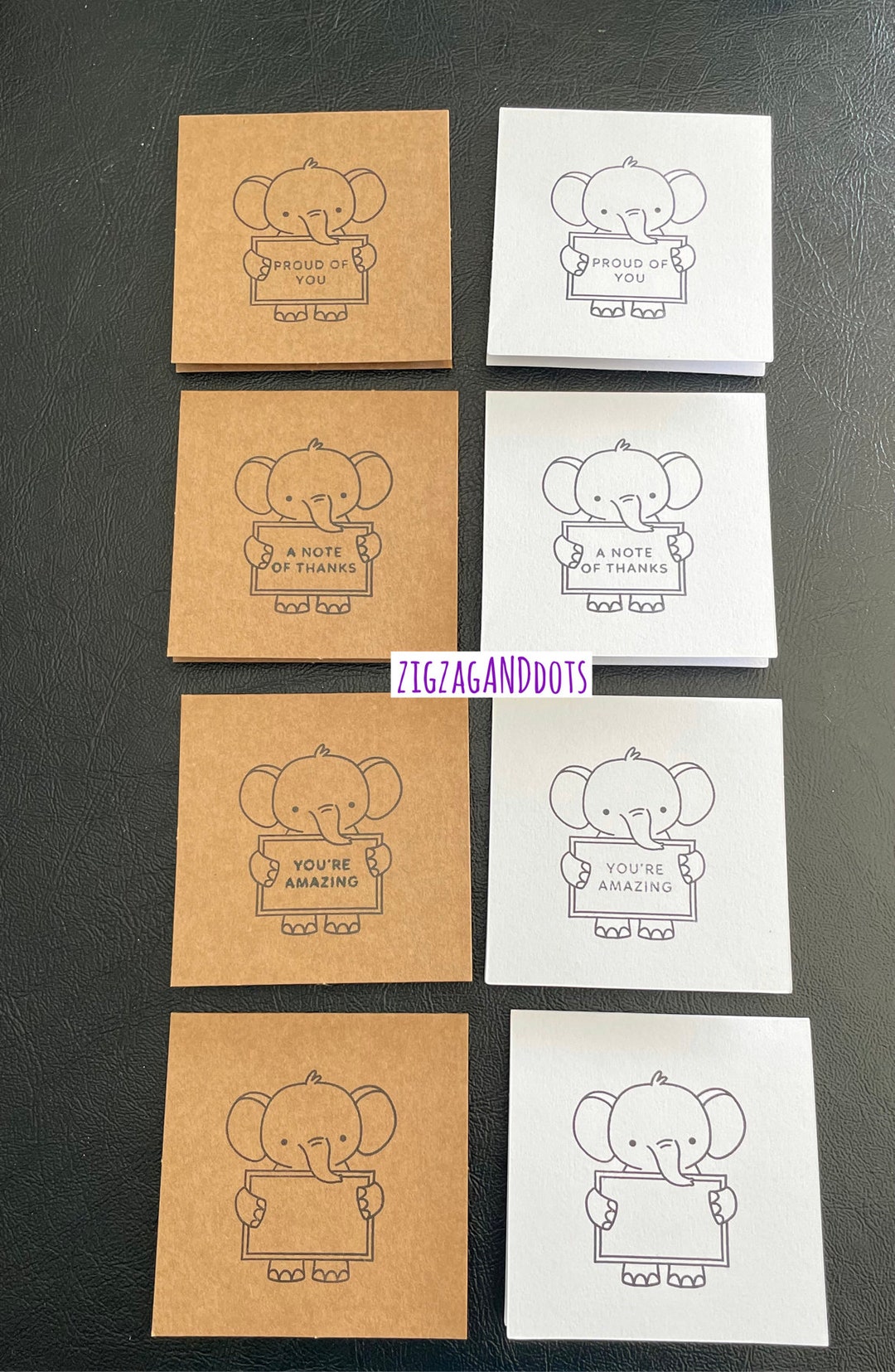 Set of 6 Handmade 3x3 Mini Cards Various Sentiments Love - Etsy