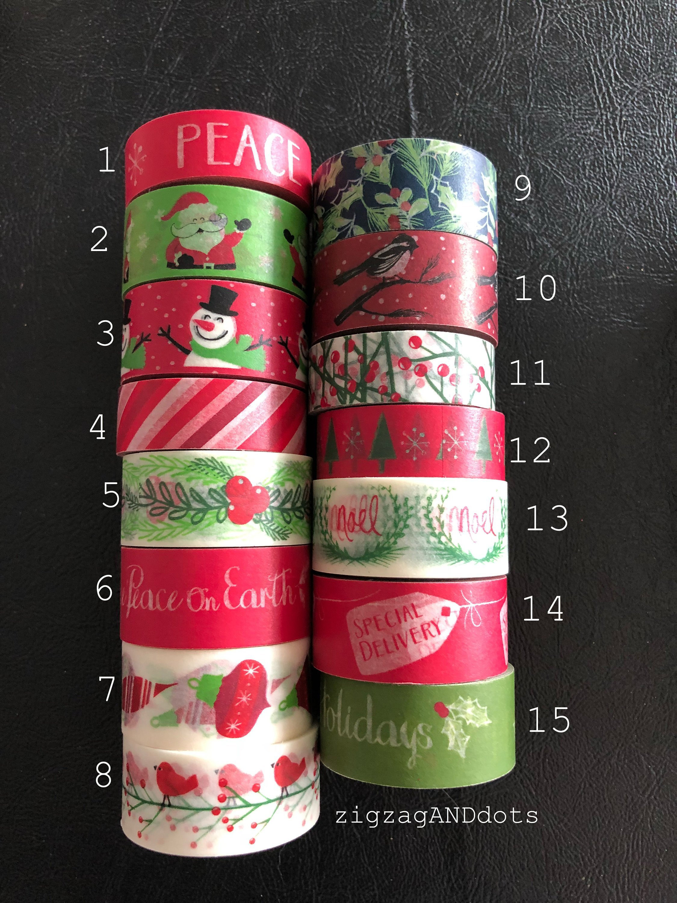 Christmas Washi Tape Many Designs and Widths Your Choice of | Etsy