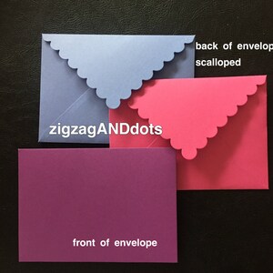 Set of 8 Scalloped Flap Envelopes, Decorative Envelopes, Many Uses ...