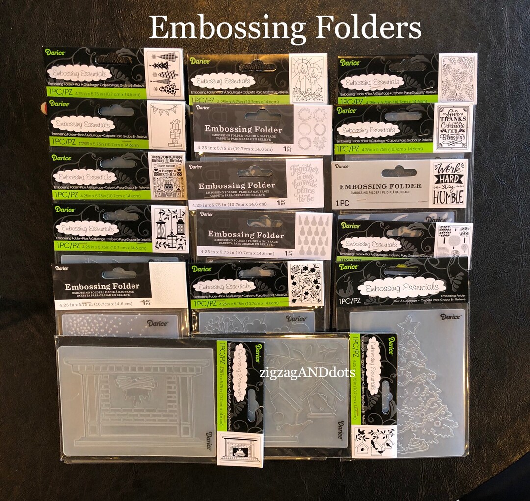 Darice Embossing Folders: Christmas, Floral, Sentiments for Card Making ...