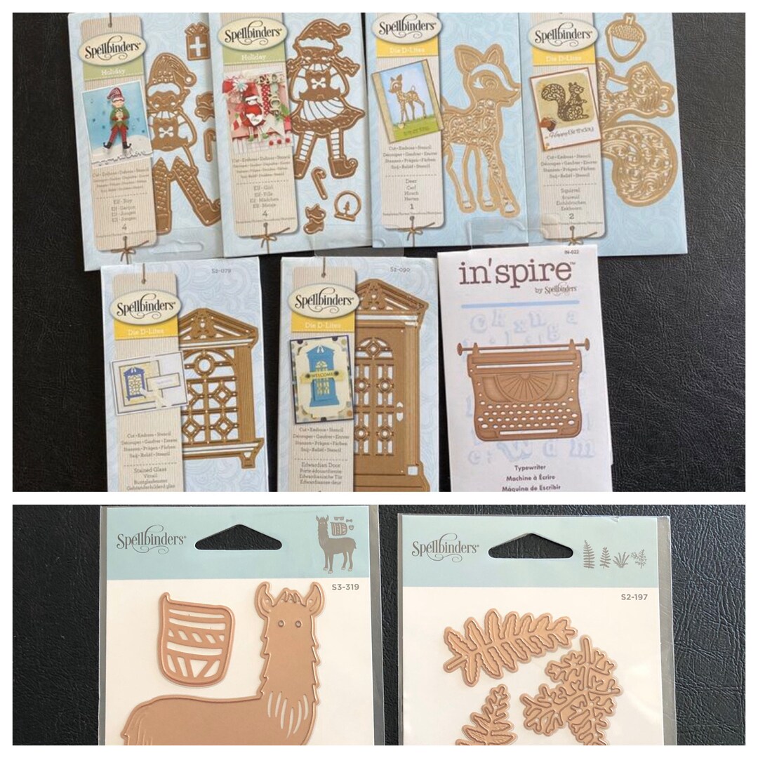 Spellbinders Craft Dies: Elf, Deer, Squirrel, Typewriter, Door - Etsy