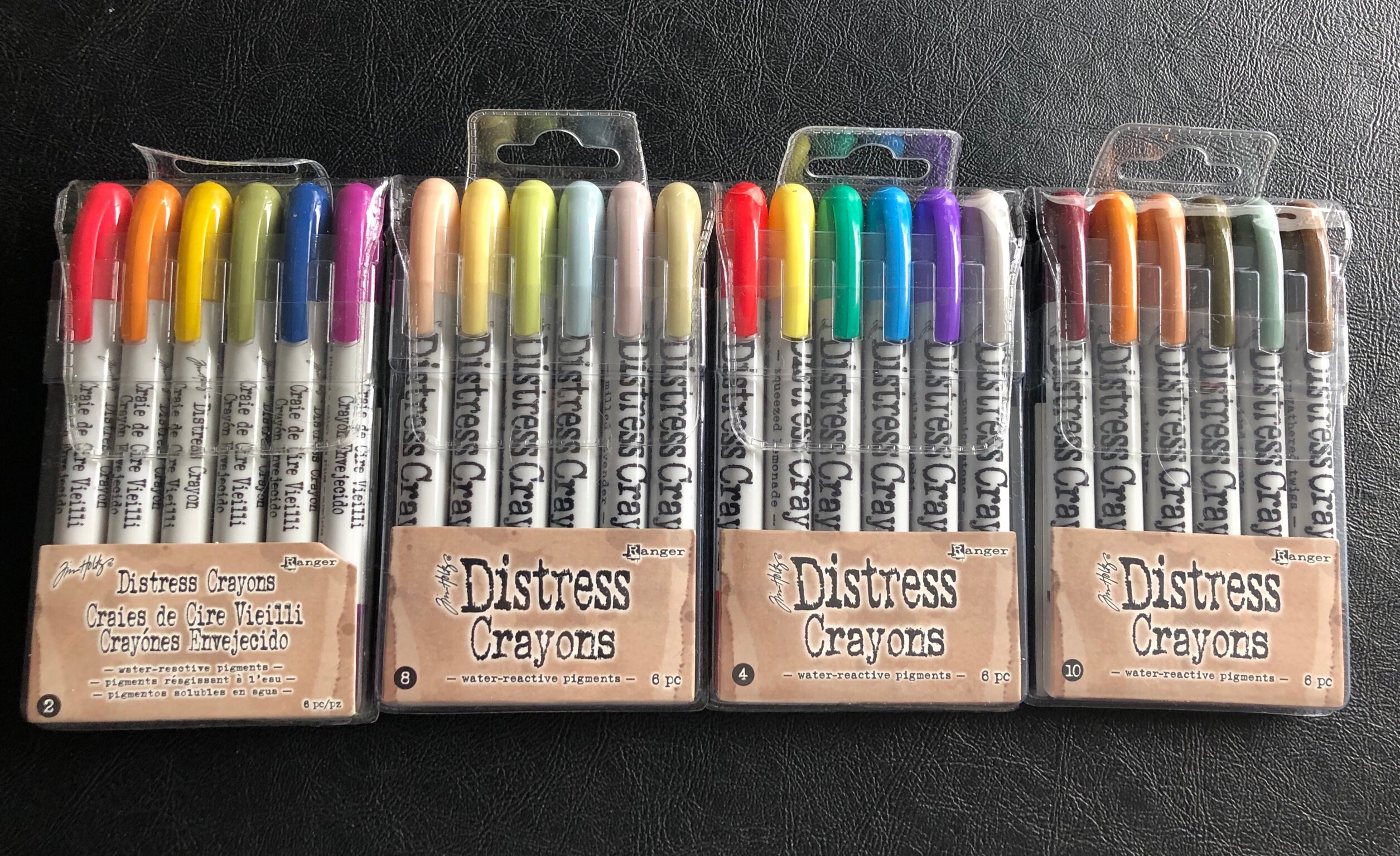 Distress Crayons 6 in a Pack Various Colors Primary Colors | Etsy