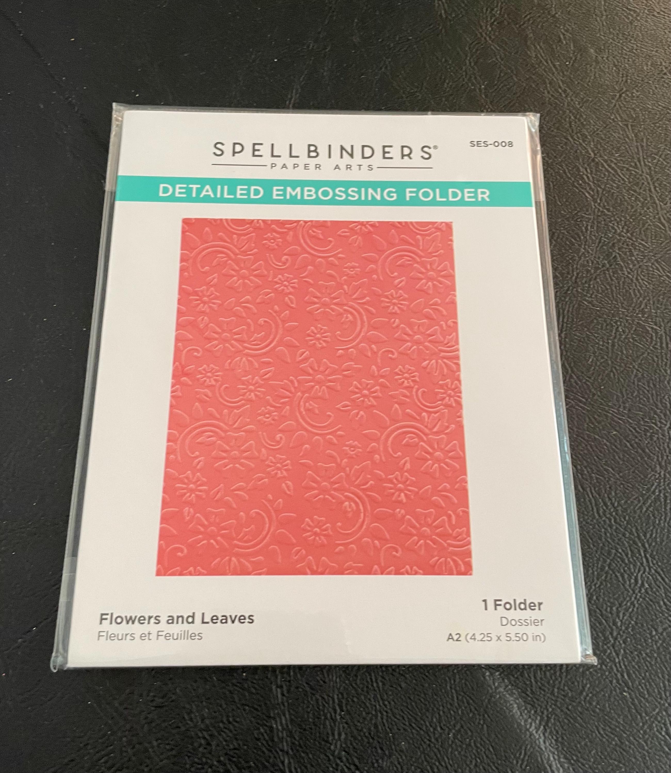 Spellbinders Embossing Folder: Sweater Weather, Leaves, Clouds (A2 Size ...
