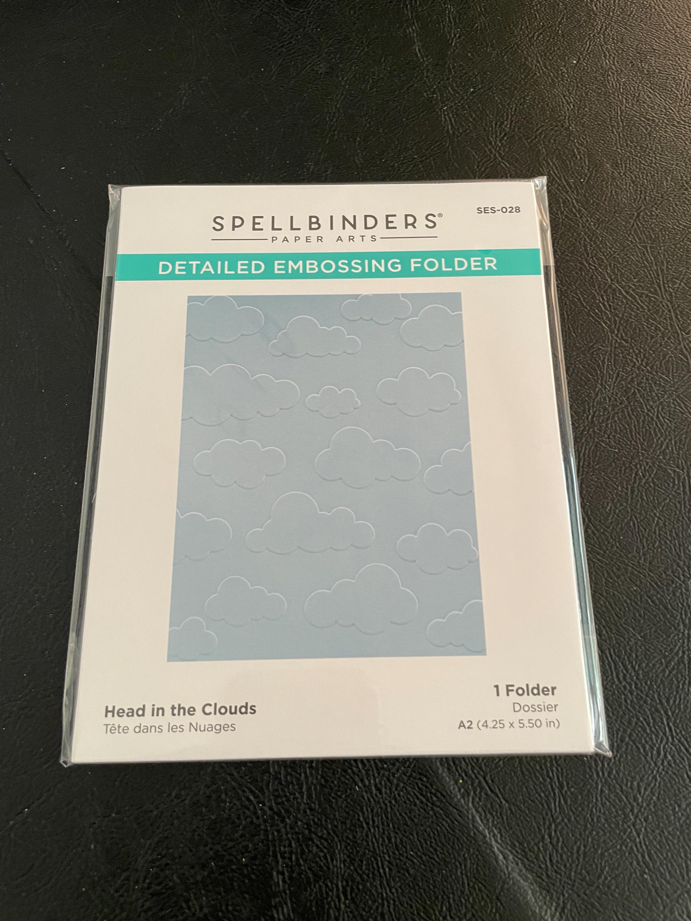 Spellbinders Embossing Folder: Sweater Weather, Leaves, Clouds (A2 Size ...