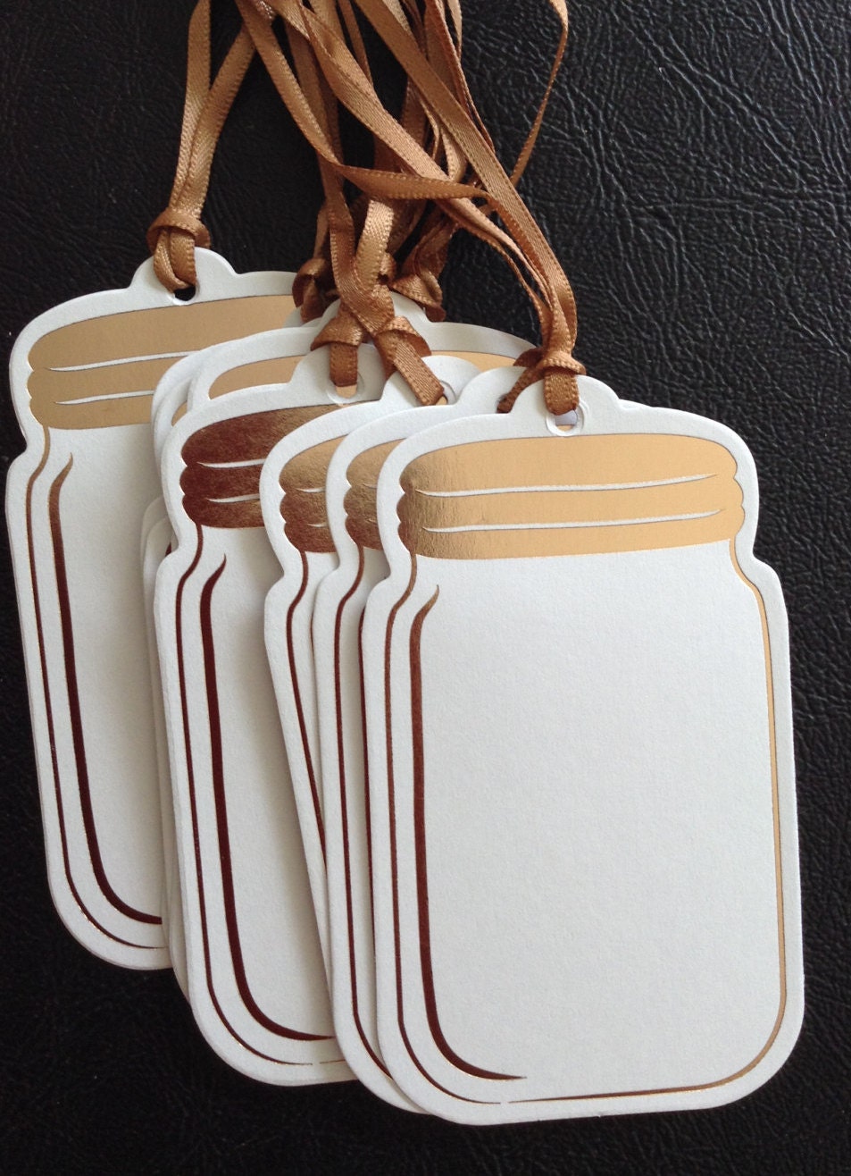 Set of 10 Decorative Mason Jar Gift Tags With Ribbon Gift Bag | Etsy