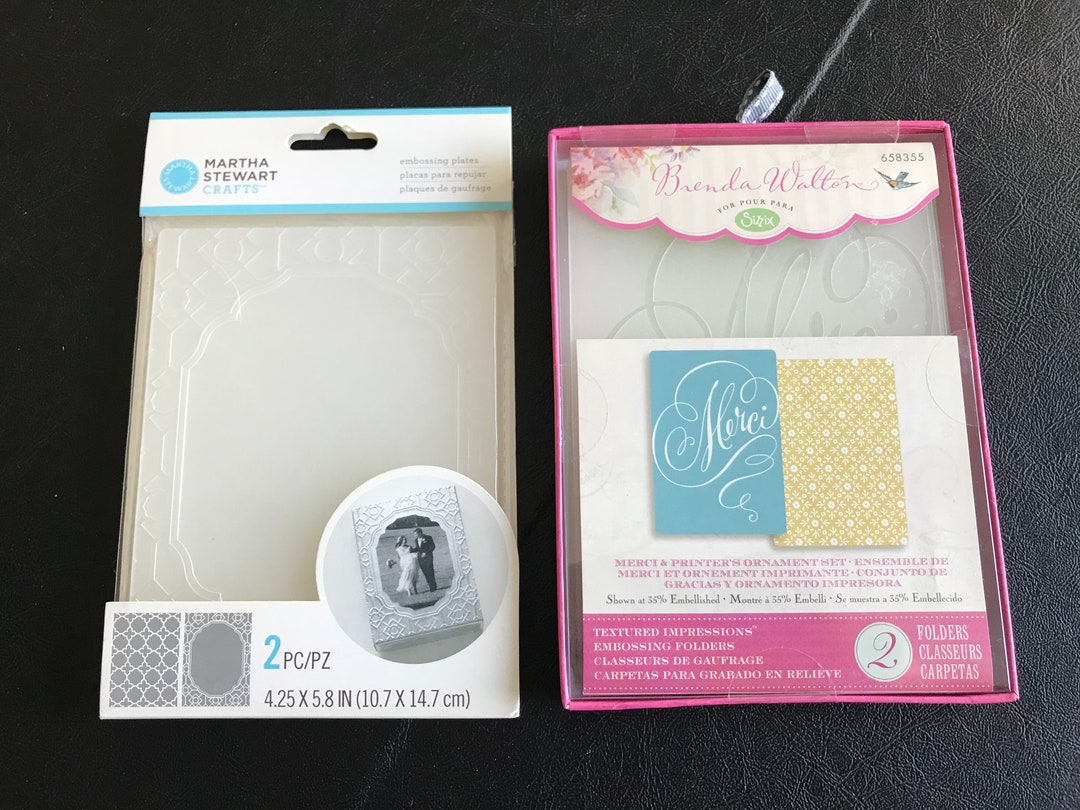 Embossing Folders, Your Choice of 1 Pack 2 Folders in Each Pack ...