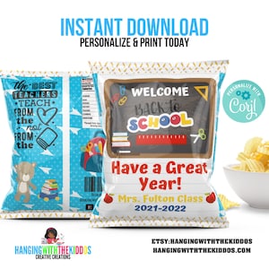 Welcome Back to School Gift From Teacher Welcome Bags | Ready to Edit ...