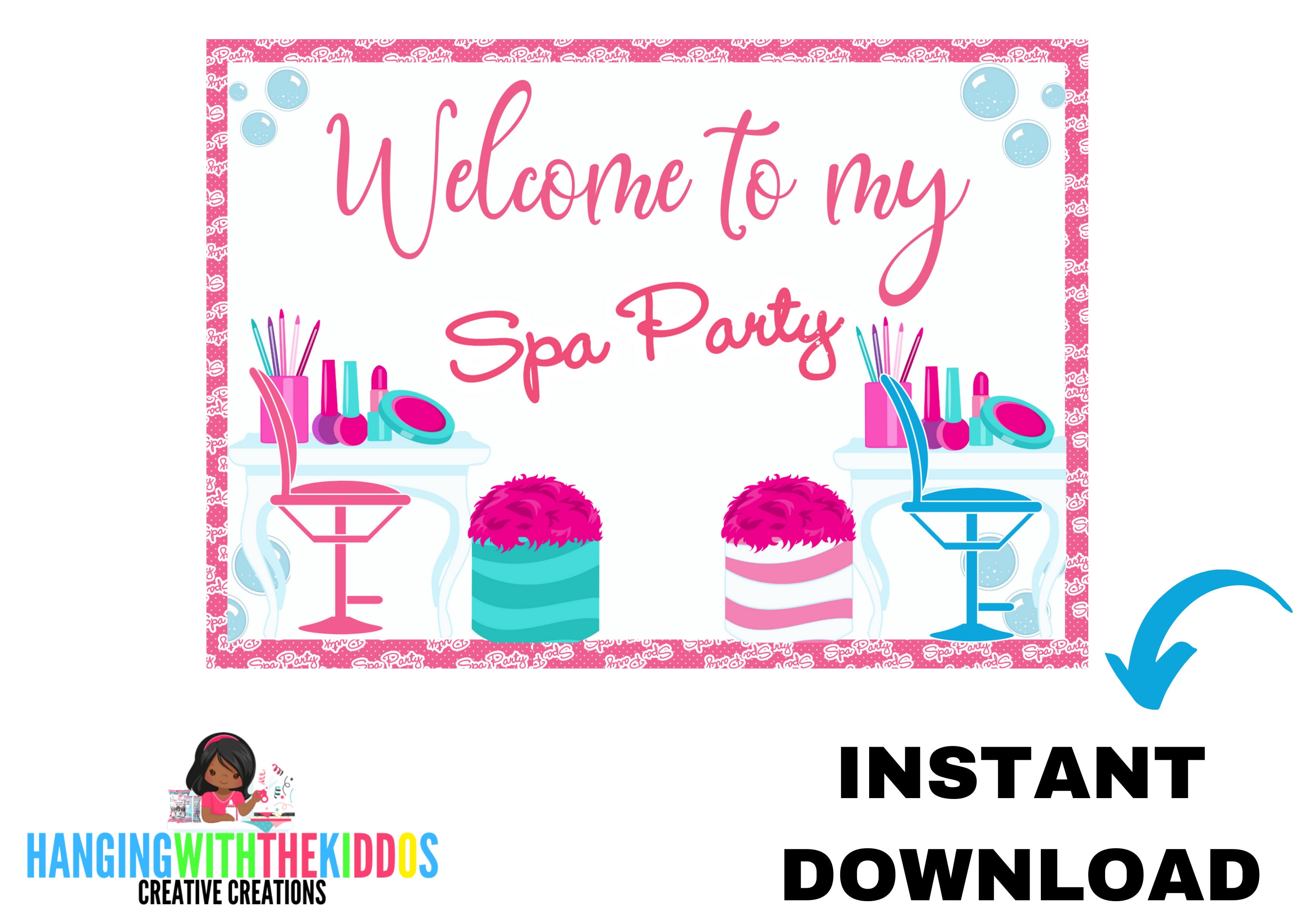 Spa Birthday Party Free Printables Spa Party Birthday Party Collection