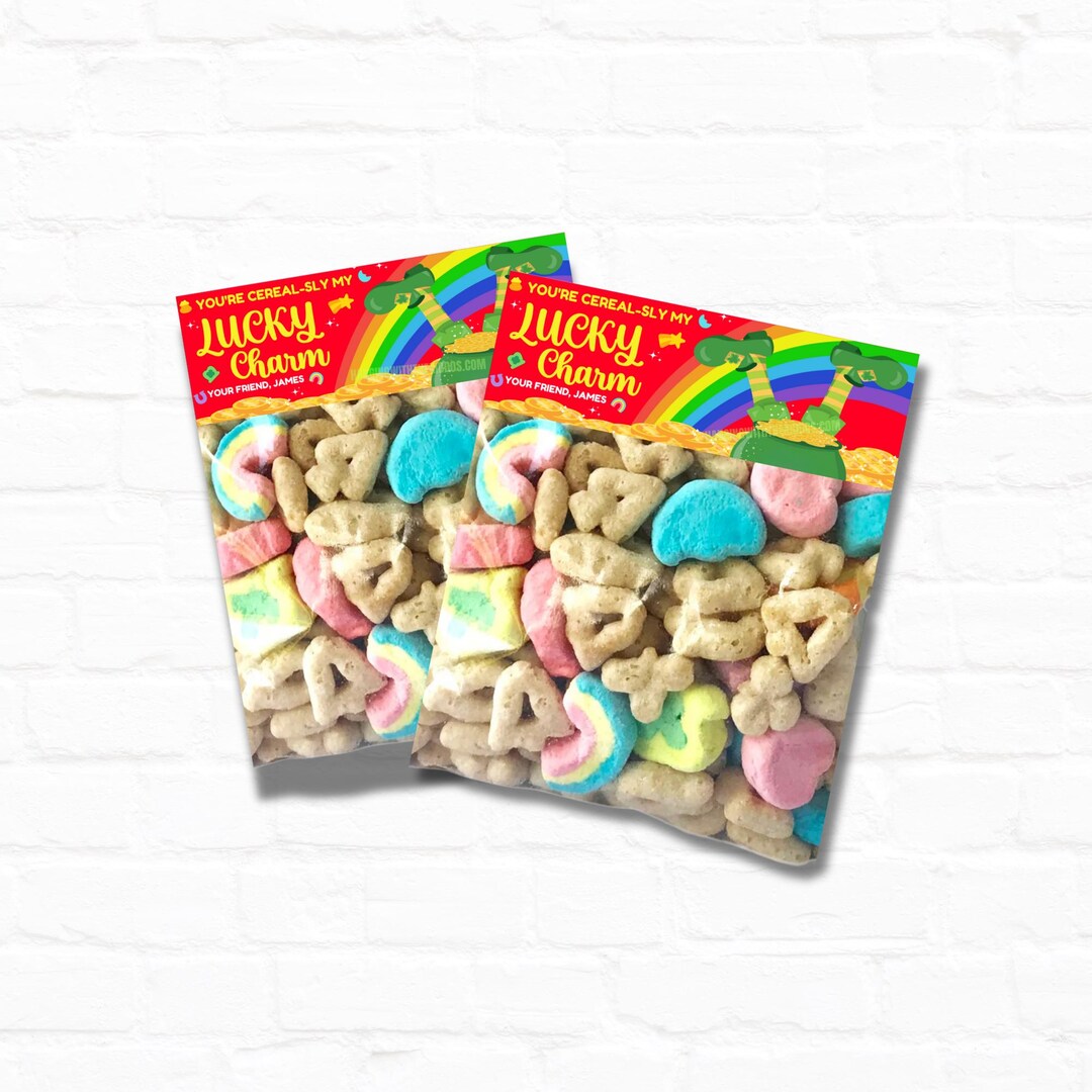 Editable Lucky Charm Treat Bag Topper Template | St. Patrick’s Day ...