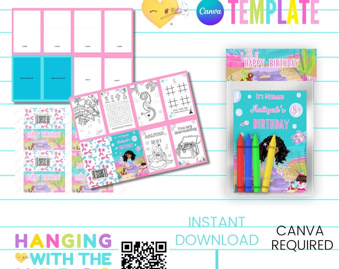 Booklet Template, Mini Coloring Book Template, Fold Book Template ...
