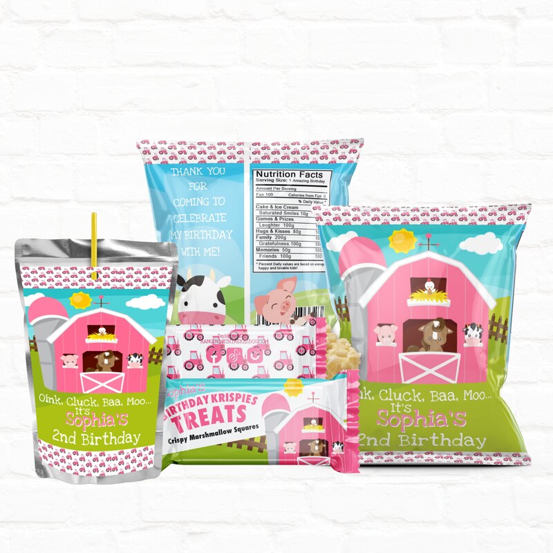 Pink Farm Birthday - Etsy