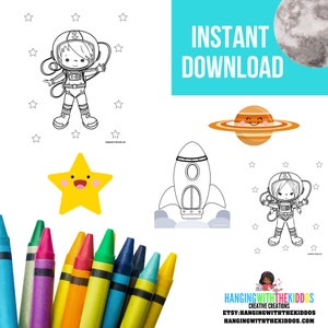 Outer Space Fun Activity Coloring Book| Space Coloring Sheets Printable ...