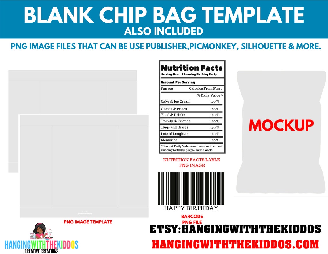 Free Chip Bag Template Canva