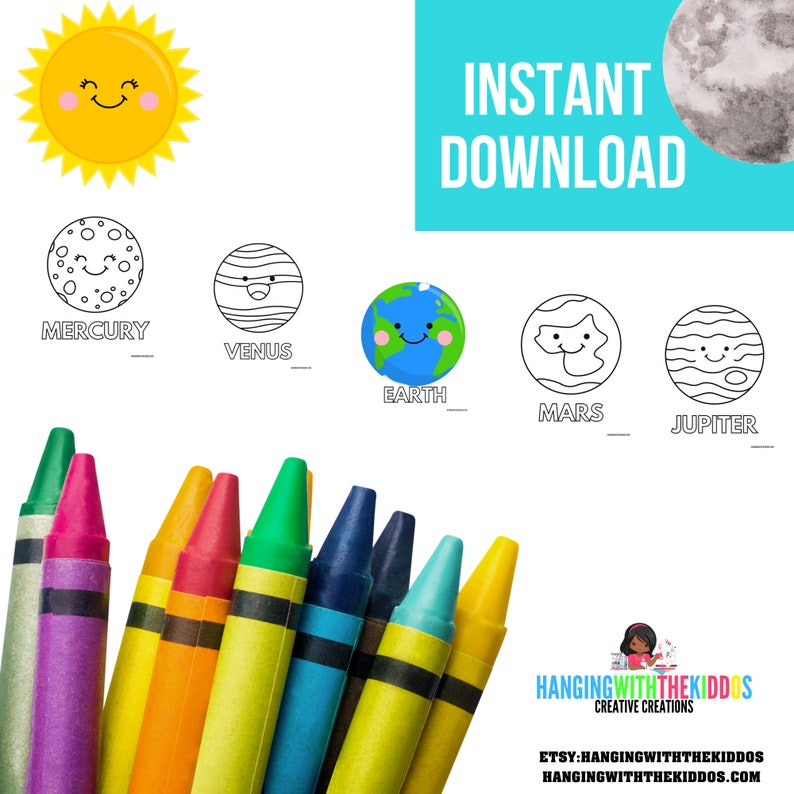 Outer Space Fun Activity Coloring Book Space Coloring Sheets | Etsy