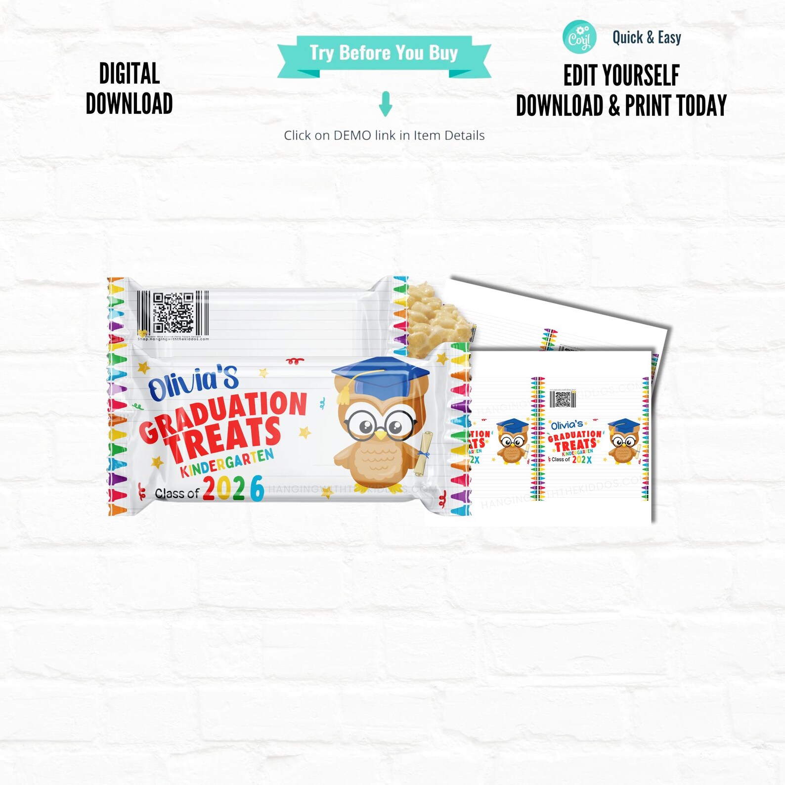 Personalized Graduation Candy Bar Wrappers | Digital Printable Party ...