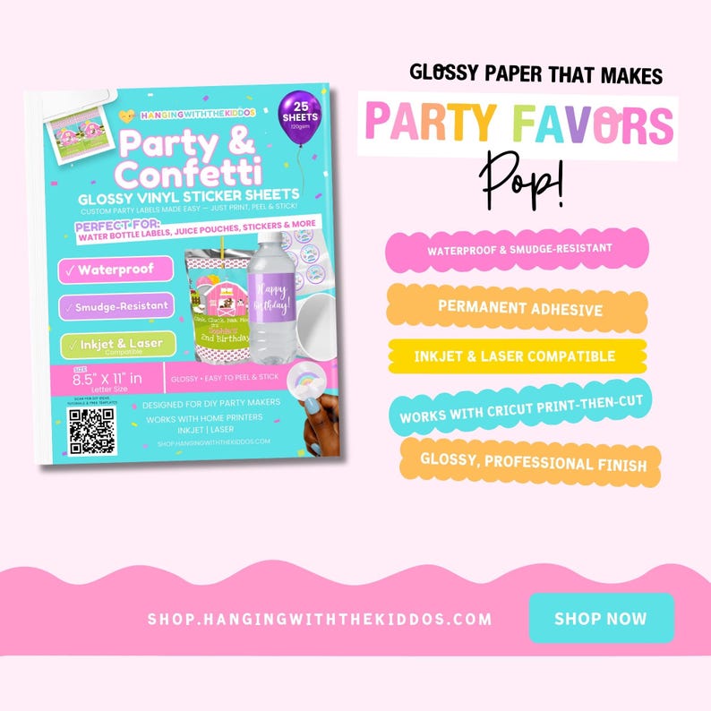 Waterproof Glossy Vinyl Sticker Paper Sheets – Printable Labels for ...