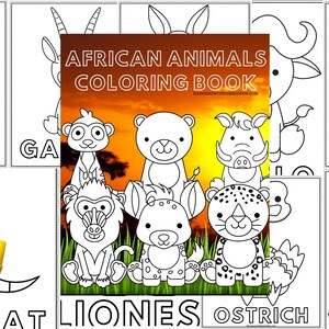African Animals Coloring Book | Printable Colouring Book for Kids and ...