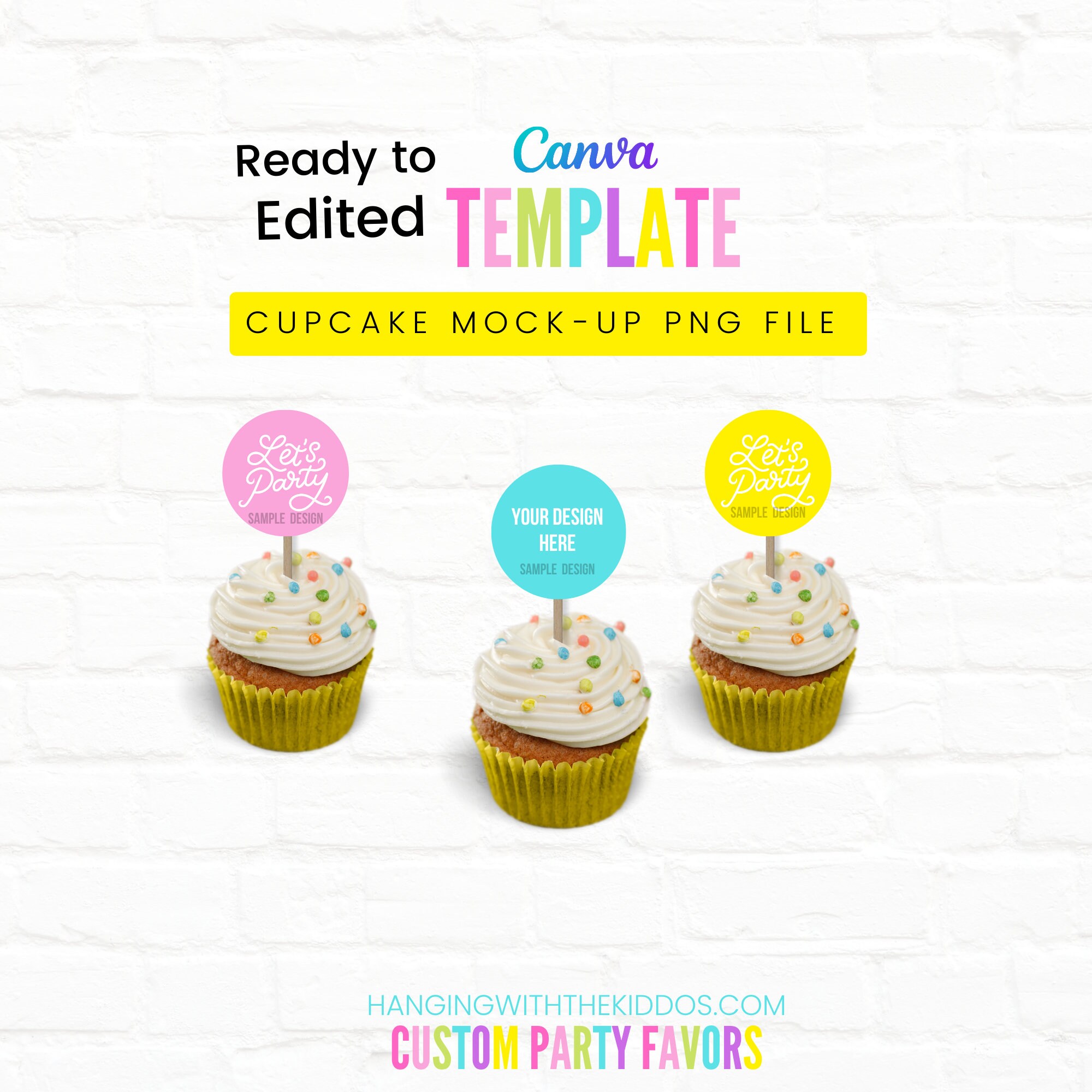 Blank Cupcake Topper Template Instant Download 2 Inch Circle - Etsy Canada