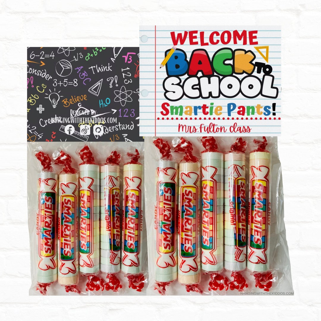 Welcome Back to School SMARTIE PANTS Bag Topper Gift From Teacher| Add ...