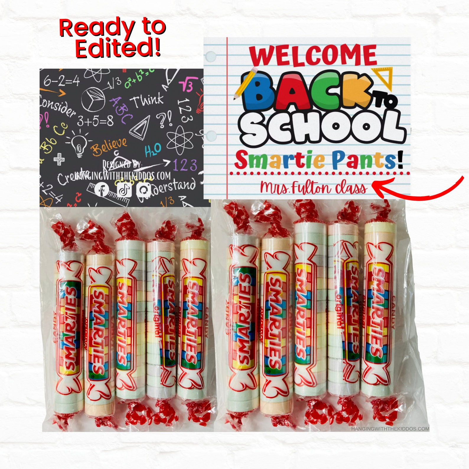 Welcome Back to School SMARTIE PANTS Bag Topper Gift From - Etsy