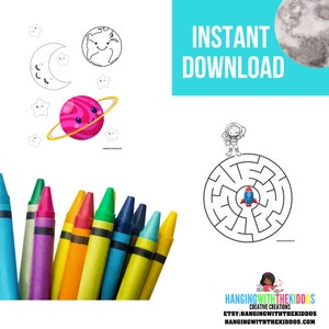 Outer Space Fun Activity Coloring Book| Space Coloring Sheets Printable ...