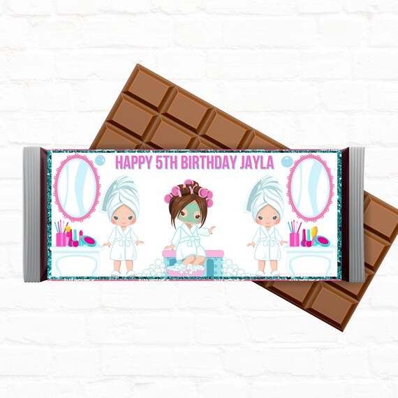 Tween Spa Party Candy Bar Wrappers Custom Party Favors|1st Birthday ...