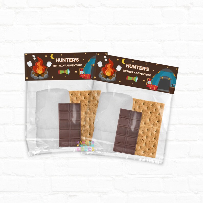 Editable Campfire Water Bottle Labels Camp Birthday Party Printable ...