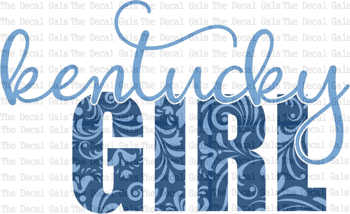 Kentucky Girl Digital Download PNG Art Sublimation Design Blue Floral ...