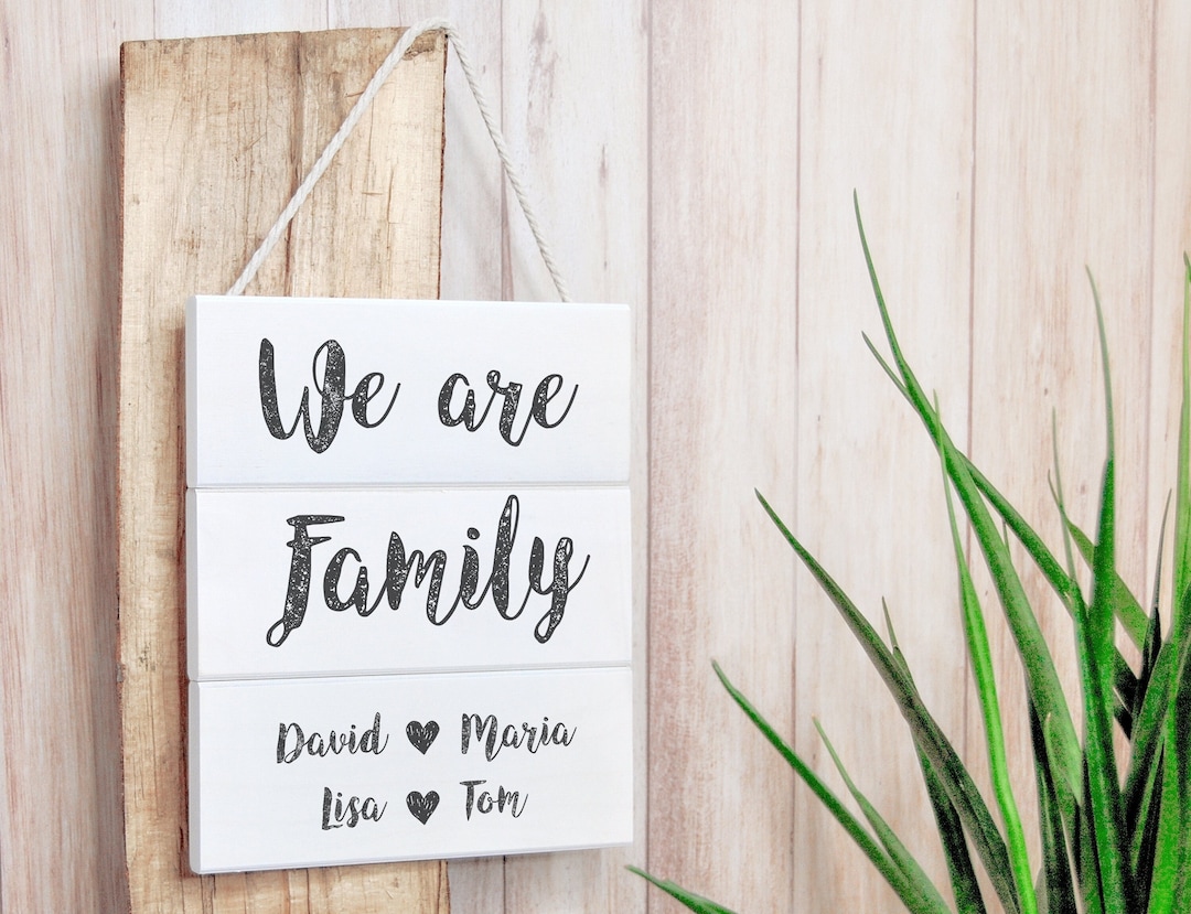 Door Sign Family Sign Personalized Wooden Front Door Sign With Desired ...