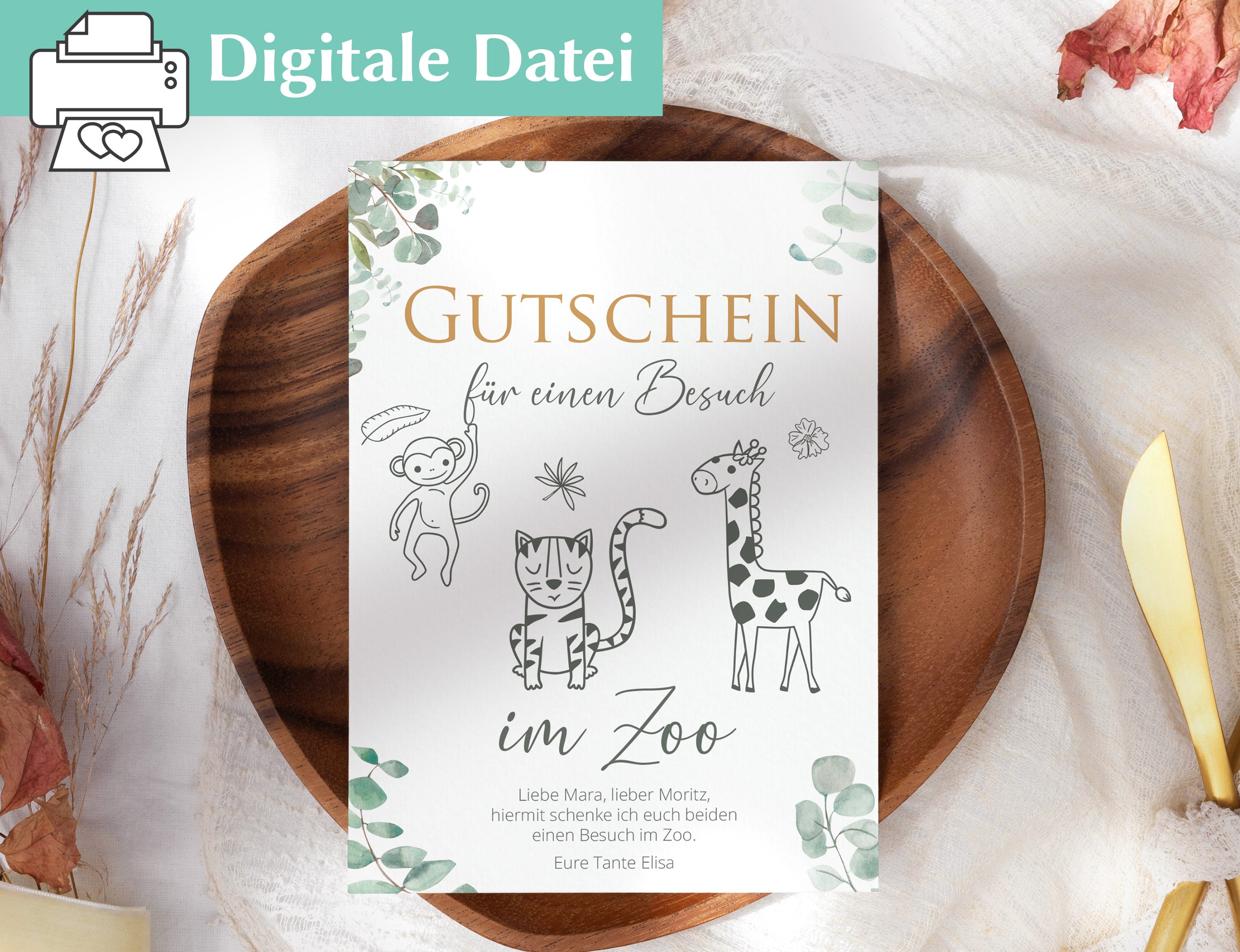 Gutschein Zoobesuch Vorlage Kostenlos