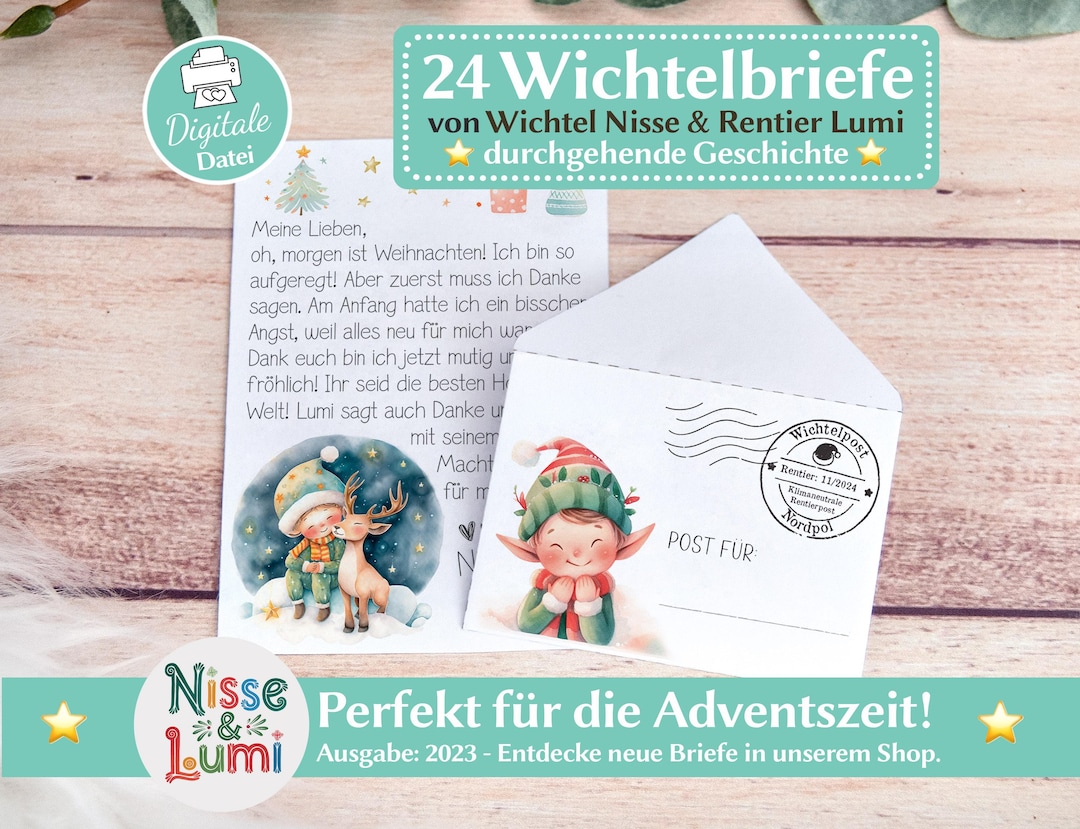Wichtelbriefe zum Ausdrucken | Wichtelpost | Weihnachtswichtel | Wichtelzubehör | Weihnachten ...
