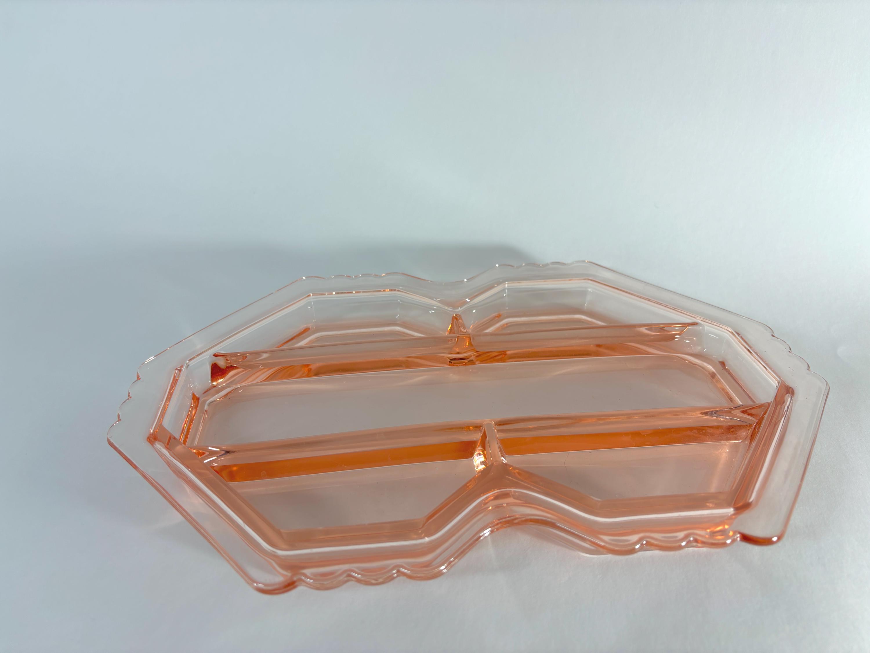 Rare Vintage Pink Fostoria Mayfair Relish Dish – 5-part Pink Depression ...