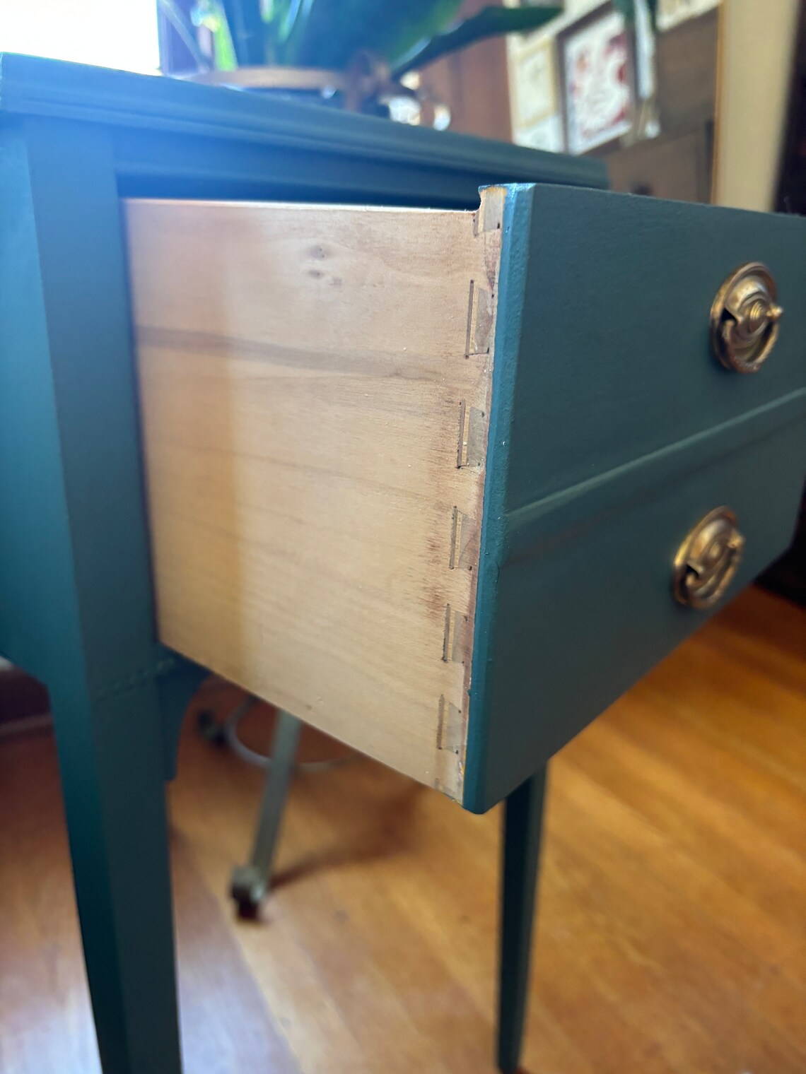 SOLD* Vintage Dusty Blue End Table or Nightstand Made of Solid Wood - Etsy