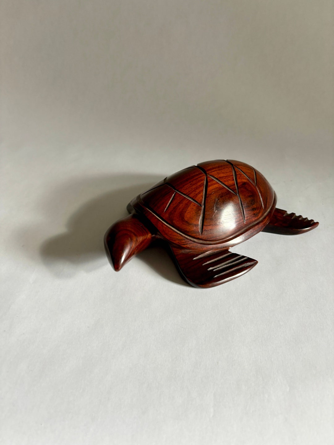 Vintage Ironwood Hand Carved Sea Turtle Figurine Gorgeous Tortoise ...