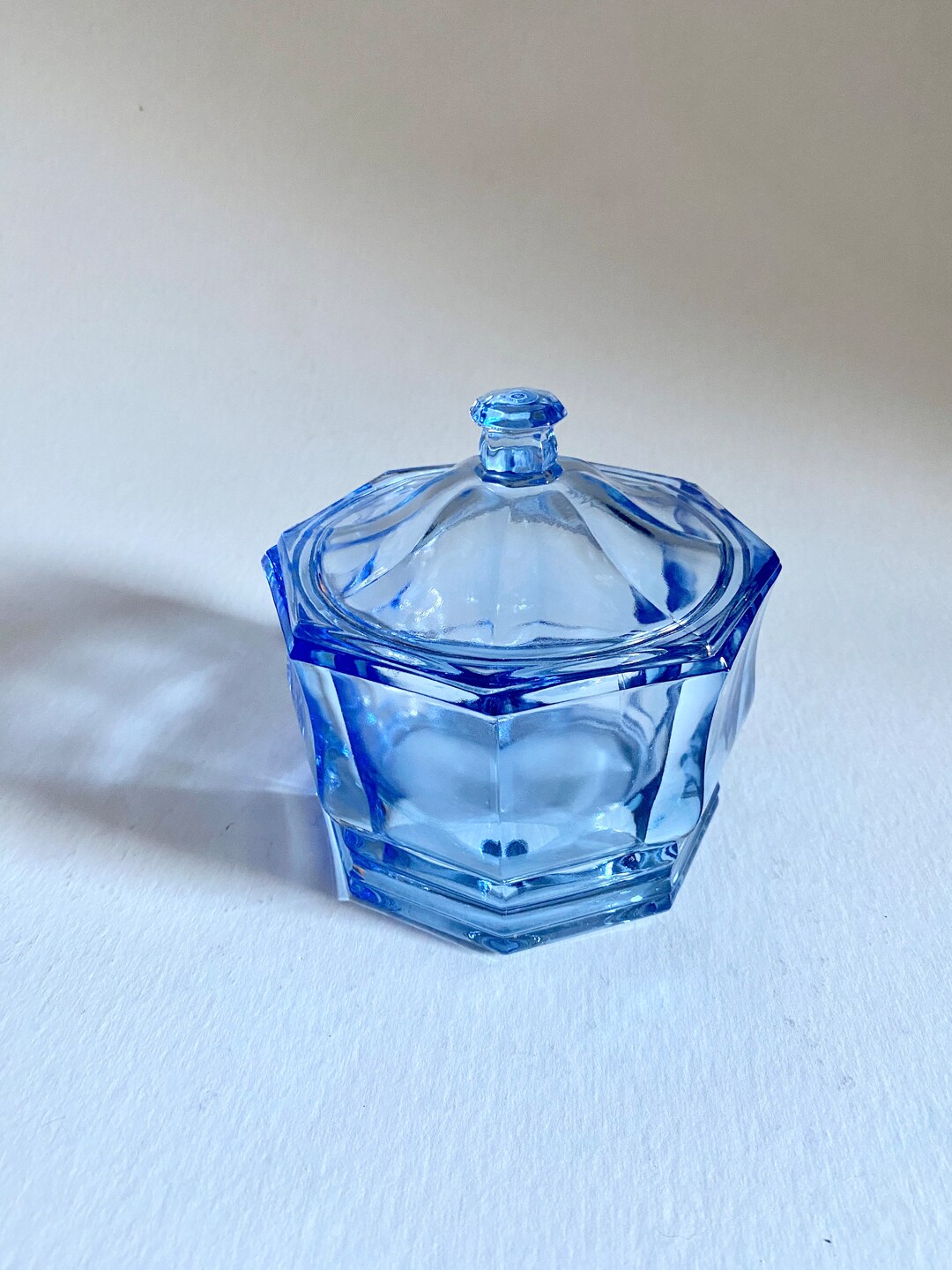 Vintage Confections by Indiana Glass Concord Blue Lidded Candy Dish - Etsy