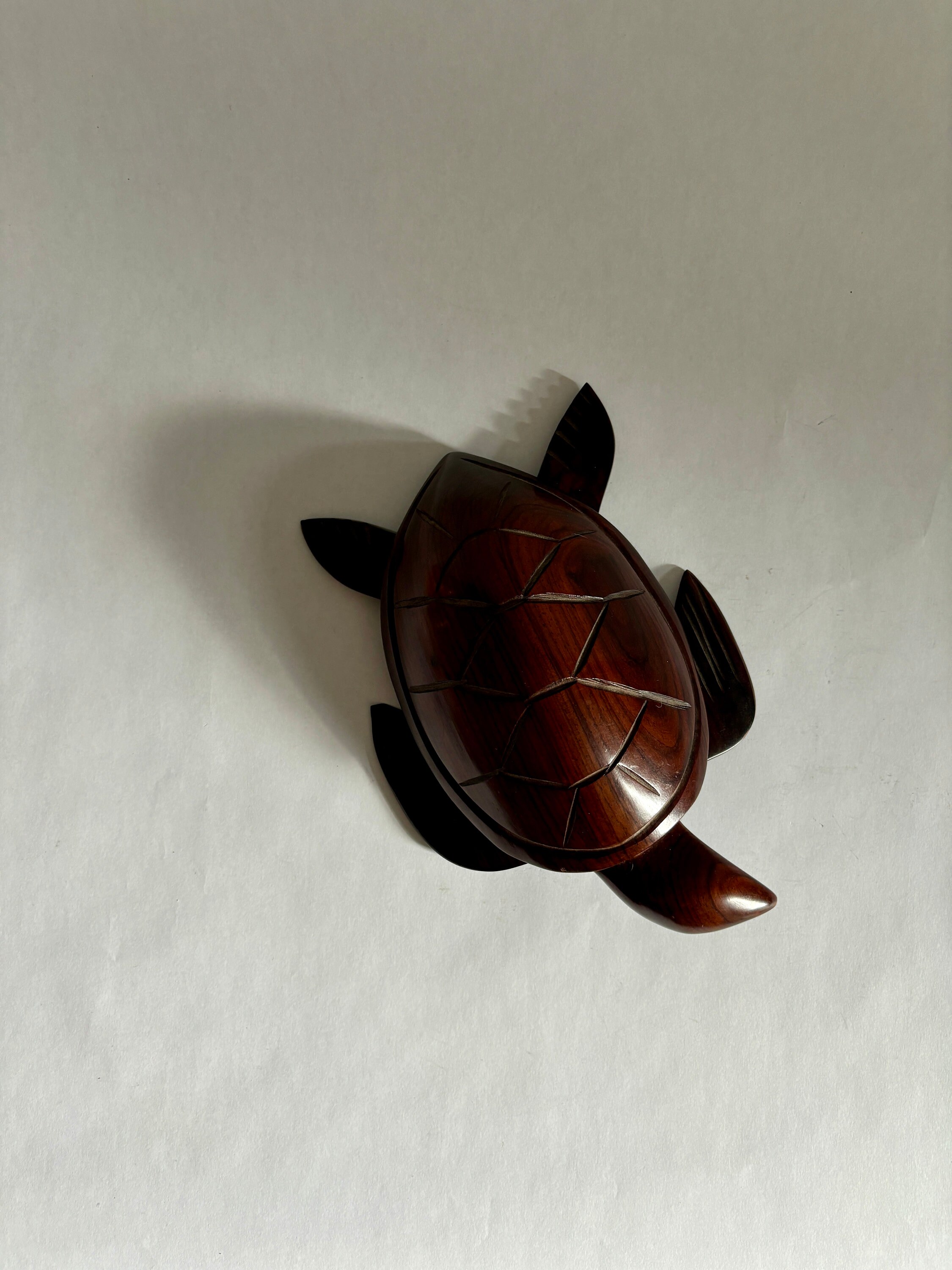 Vintage Ironwood Hand Carved Sea Turtle Figurine Gorgeous Tortoise ...