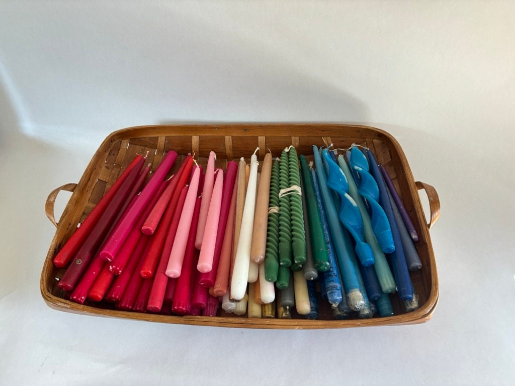 Antique Extra Large Woven Wood Splint Footed Gathering Basket With ...