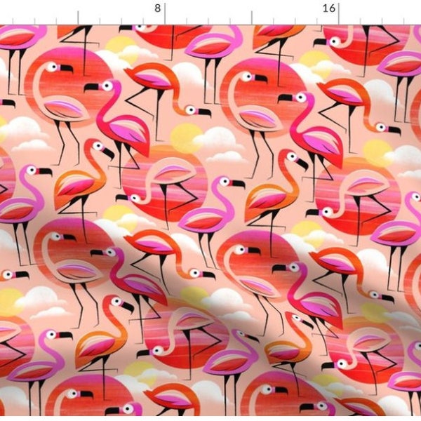 Flamingo Fabric - Etsy