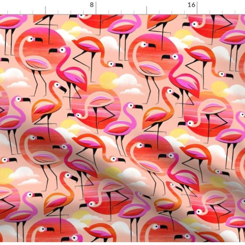 Flamingo Fabric - Etsy