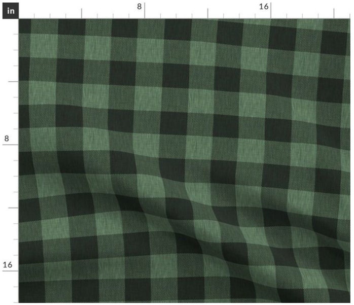 Textured Buffalo Plaid in Dark Green and Black Green Buffalo | Etsy