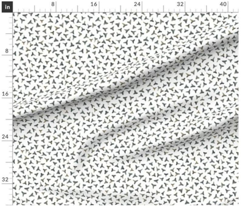 Shark Teeth Fabric by the Yard | Nautical Fabric | Shark Fabric | Ocean ...