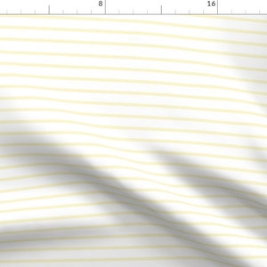 Yellow and White Striped Fabric by the Yard | Yellow Stripes | Easter ...